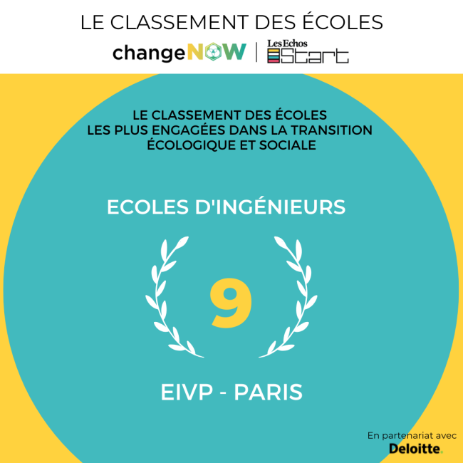 L'EIVP 9ème au classement ChangeNOW/Les Echos START ! | EIVP | École ...